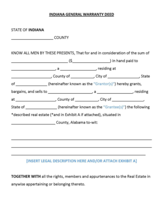 Free General Warranty Deed Forms - Editable