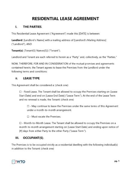 Free Rental Agreement Forms (14 Types)