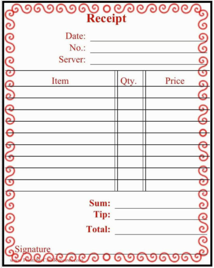 8 Best Restaurant Receipt (Bill) Templates (Word, PDF)
