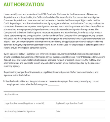 Pre-Employment Background Check Authorization Forms (PDF)