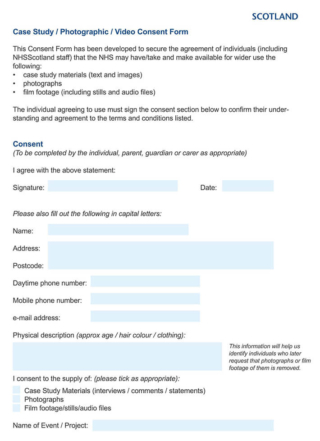 Free Video Consent Forms - Word | PDF - (Editable)
