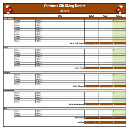 16 Free Christmas Budget Planner Templates (Excel)