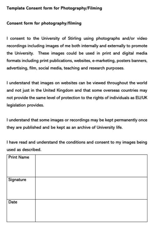 Free Photo Consent Forms (Minor & Adult) Word | PDF