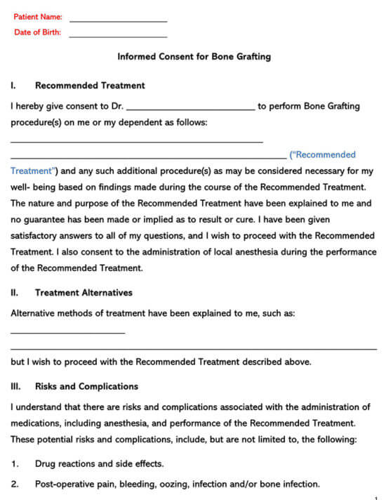 18 Free Dental (Patient) Consent Forms [Word | PDF]
