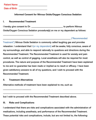 18 Free Dental (Patient) Consent Forms [Word | PDF]