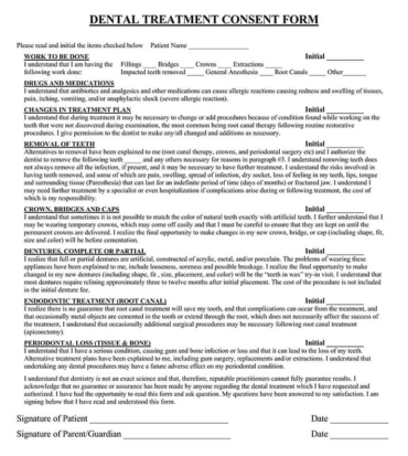 18 Free Dental (Patient) Consent Forms [Word | PDF]