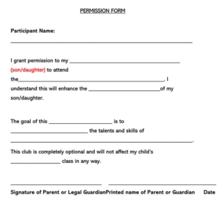 Free Field Trip Consent (Permission) Forms (Word | PDF)