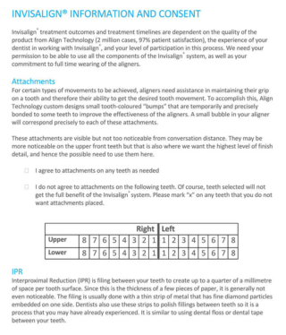 Free Invisalign Informed Consent Forms (US) Word | PDF