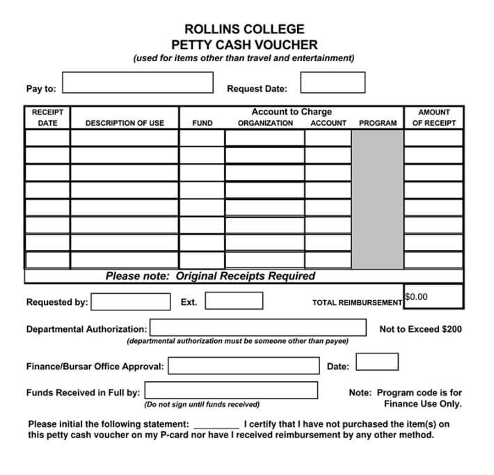 20 Free Petty Cash Receipt Templates (Word | PDF)