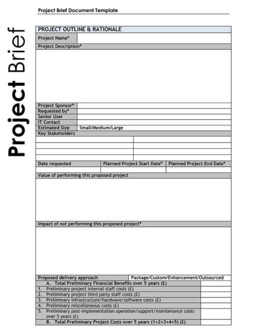 12 Free Project Brief Templates & Examples (Word | PDF)
