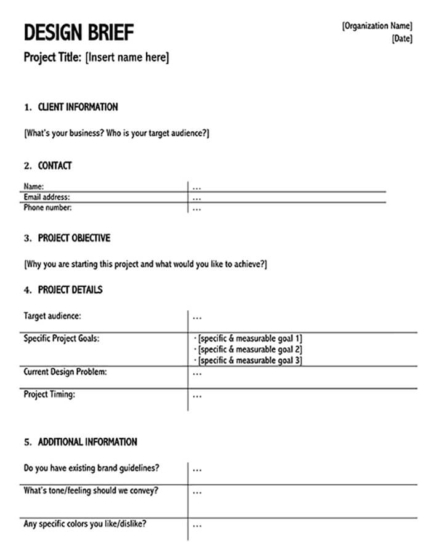 12 Free Project Brief Templates & Examples (Word | PDF)