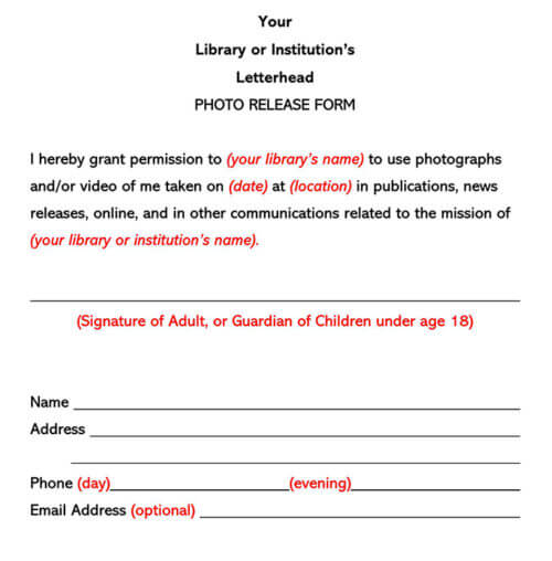 Free Photo Consent Forms (Minor & Adult) Word | PDF