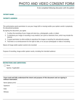Free Video Consent Forms - Word | PDF - (Editable)