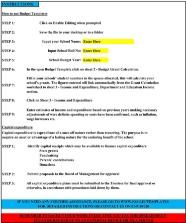Free School Budget Templates (Excel | Word | PDF)