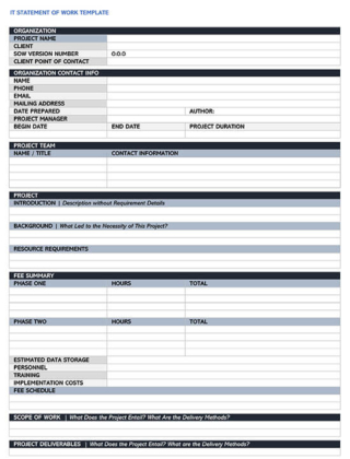 16 Free Statement of Work (SOW)Templates (Word | Excel)
