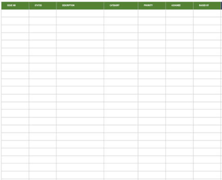 Free Issue Tracking Templates (Word | Excel)