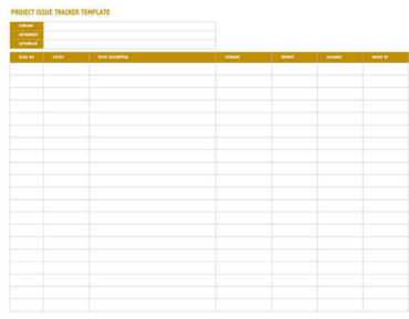 Free Issue Tracking Templates (Word | Excel)