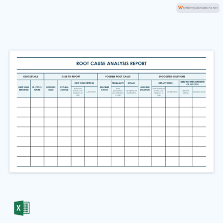 17 Free Root Cause Analysis Templates for Excel, Word