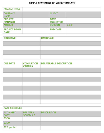 16 Free Statement of Work (SOW)Templates (Word | Excel)