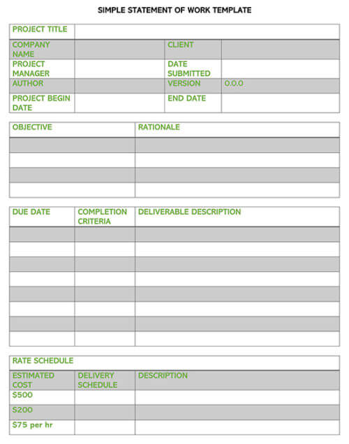 16 Free Statement of Work (SOW)Templates (Word | Excel)