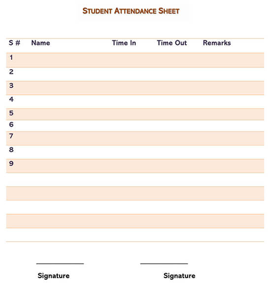 Free Attendance Sheet Templates (For Students & Employees)