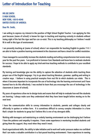 Letter of Introduction for Job (11 Best Examples)