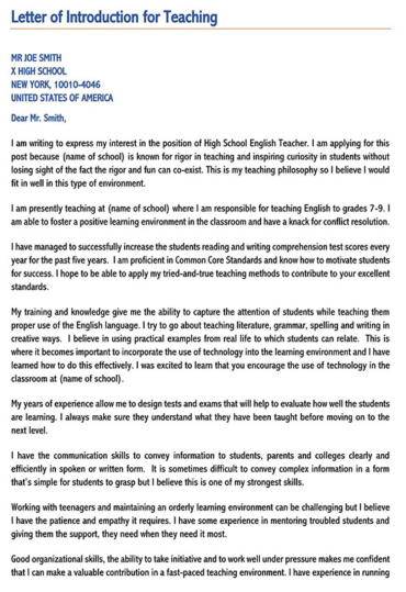 Letter of Introduction for Job (11 Best Examples)