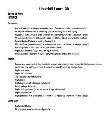 14 Simple Scope of Work Templates (Word) | Free Downloads