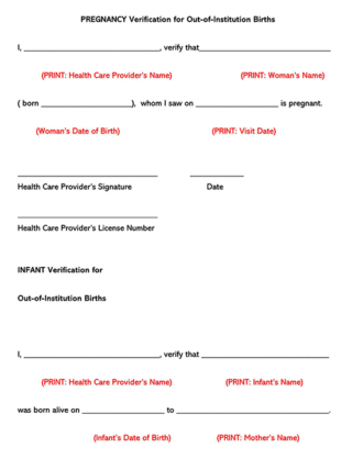Free Pregnancy Verification Forms (Word) - Everything to Know
