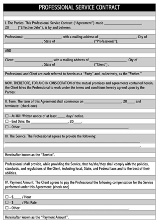 5 Simple Professional Services Agreement Templates [PDF]