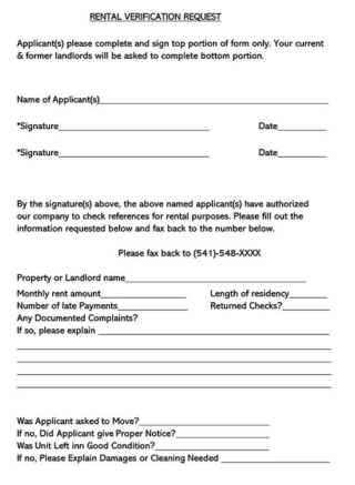 11 Ready-to-Use Rent (Landlord) Verification Forms