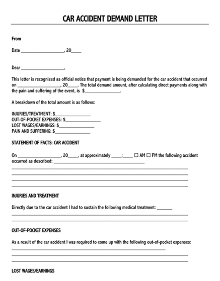 Car Accident Demand Letter | How to Write (Examples)