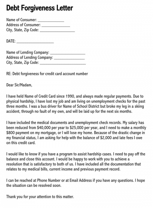 Debt Forgiveness Letter | How to Write (6 Best Samples)