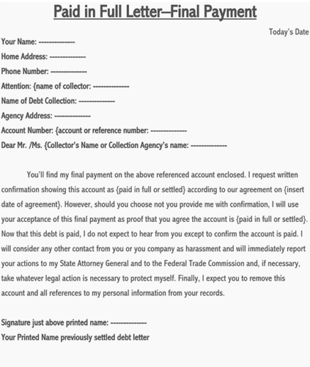 Debt Release Letter (How to Write) Free Samples