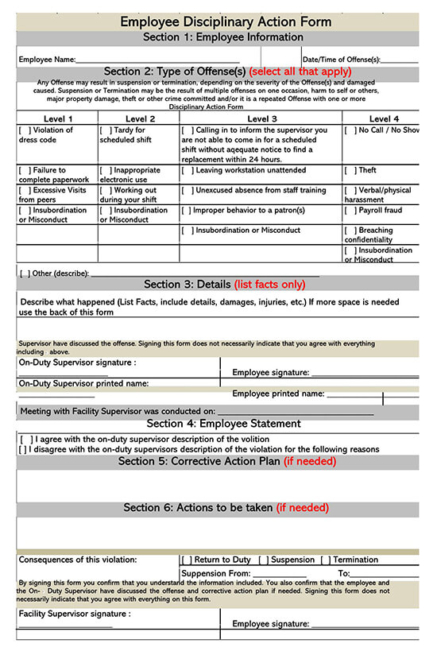 Free Employee Disciplinary Action Forms (Word | PDF)