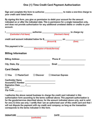 Free Credit Card (ACH) Authorization Forms (Word | PDF)