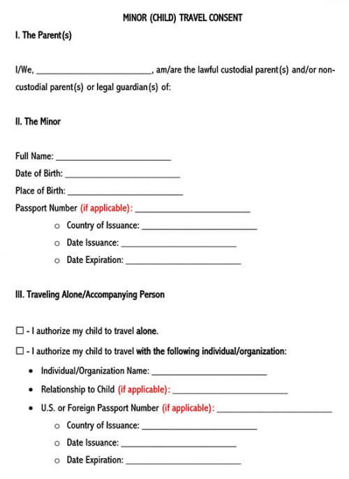 Sample Authorization Letter for a Child to Travel Alone