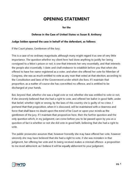 How to Write an Opening Statement (18 Best Examples)