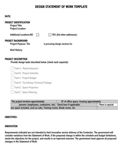 Free Statement of Work (SOW) Templates (Excel | Word)