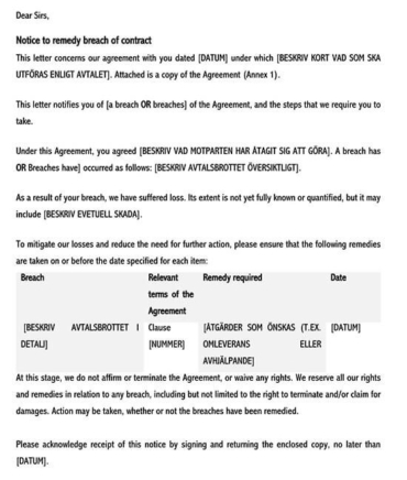 Writing a Breach of Contract Notice (Free Templates & Samples)
