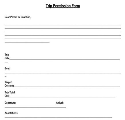 Free Permission Slip Templates (Field Trip Forms)