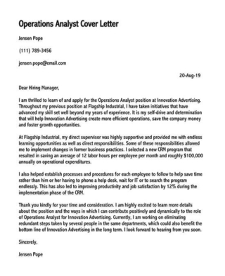 Writing Cover Letter for Analyst Jobs (Samples & Examples)