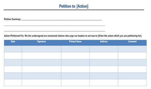 20+ Free Petition Templates & Forms (Editable)