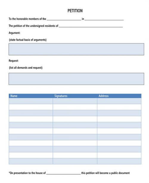 20+ Free Petition Templates & Forms (Editable)