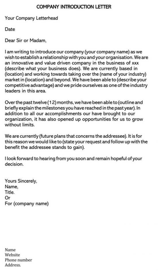 How to Write a Business Introduction Letter (Examples)