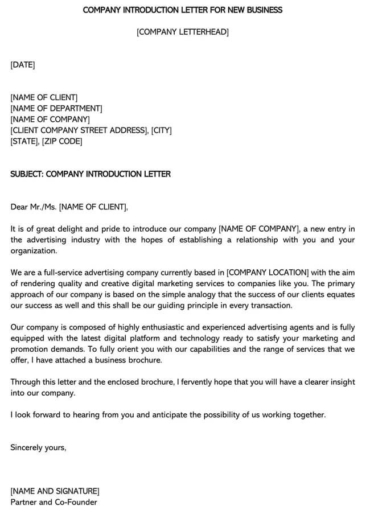 How to Write a Business Introduction Letter (Examples)