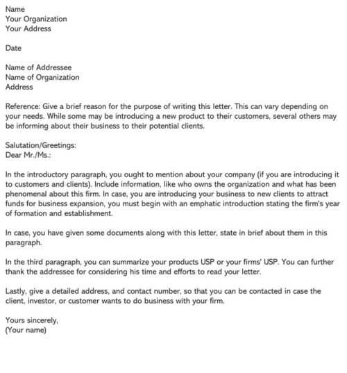 How to Write a Business Introduction Letter (Examples)