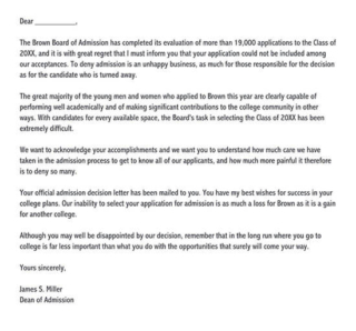 College Rejection Letter Samples | How to Write (Format)