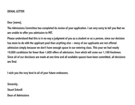 College Rejection Letter Samples | How to Write (Format)