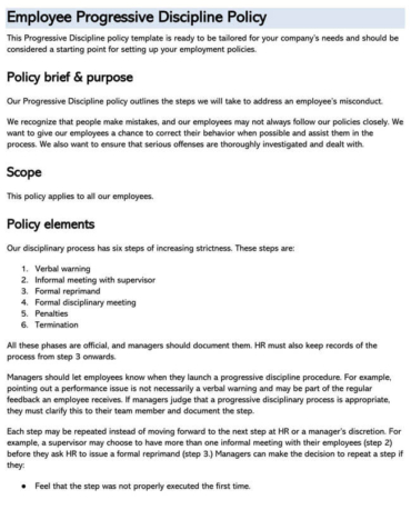 Free Employee Conduct and Discipline Policy Templates